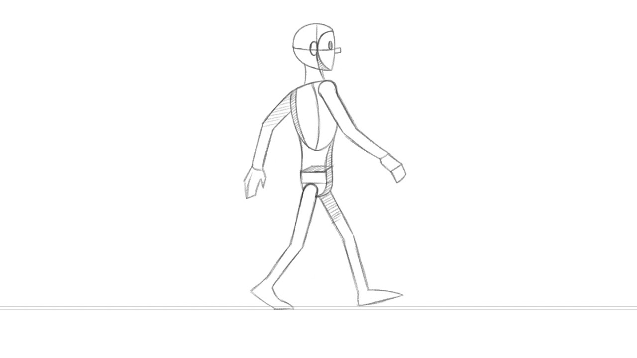 Standard Walk - Traditional 2D animation - YouTube