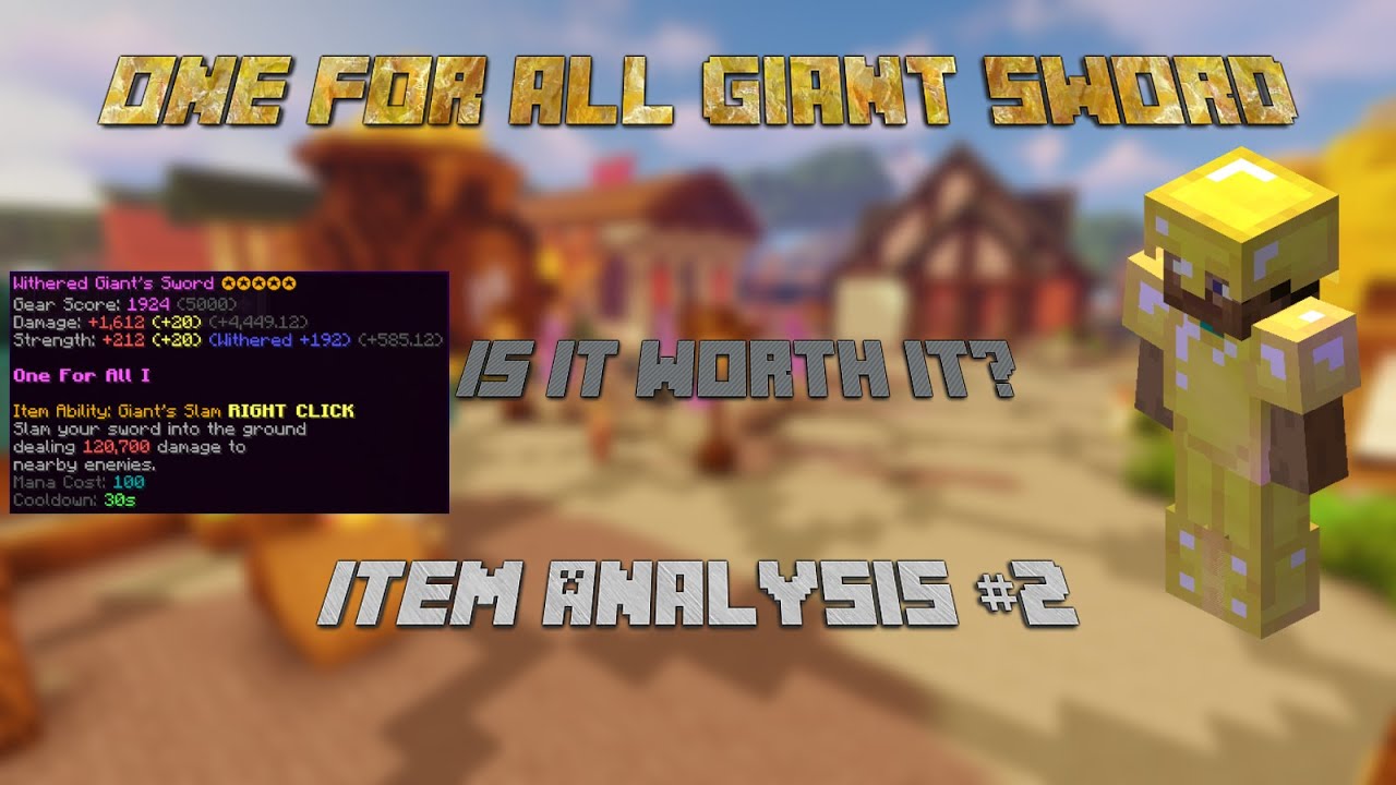 Hypixel Skyblock Item Analysis | Is The One For All Giant's Sword Good ...