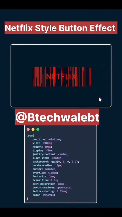 Netflix Style Button Effect #netflix #style #button #effects #coding #webdeveloper #webdesign ...