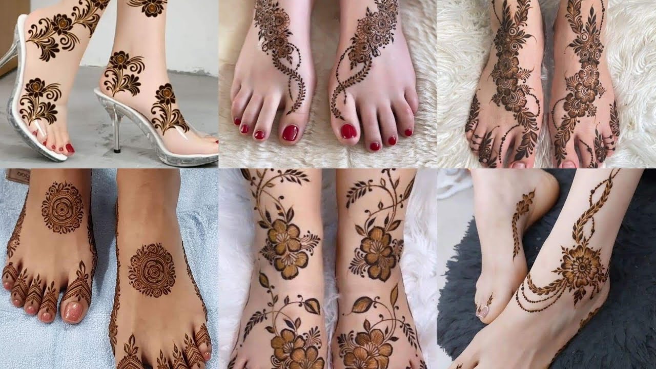 beautiful foot mehndi designs 🦶 - YouTube
