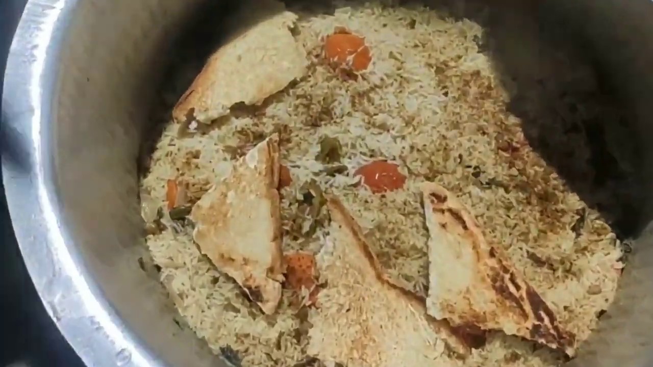 Instant Vegetable Biryani with Fried Bread Traditional Cooking - YouTube