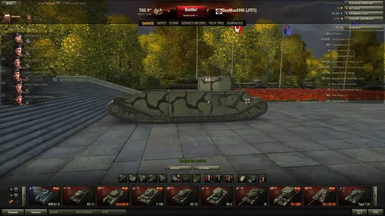 World of Tanks - TOG ll Garage Review - World of Warships Beta Tank ...