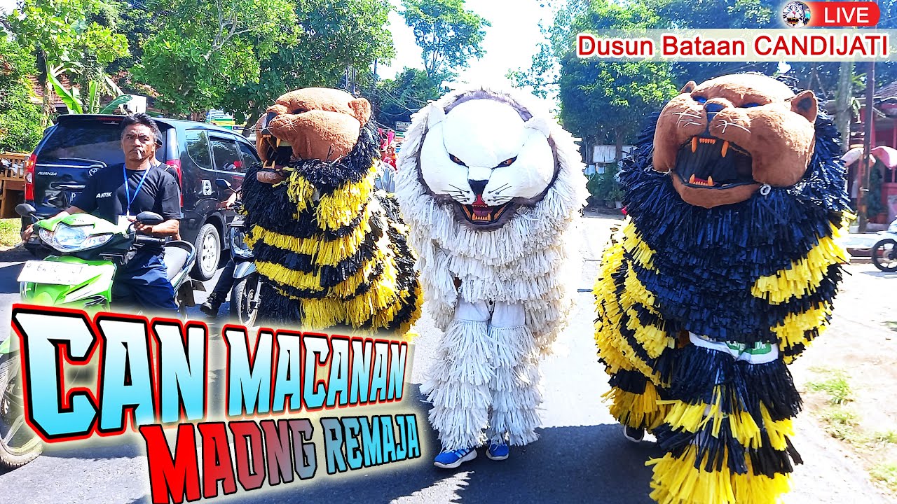 KIRAB CAN MACANAN MAONG REMAJA LIVE DUSUN BATAAN CANDIJATI | LION DANCE ...