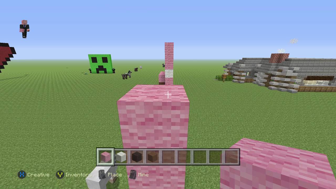How to build a minecraft pigs face - YouTube