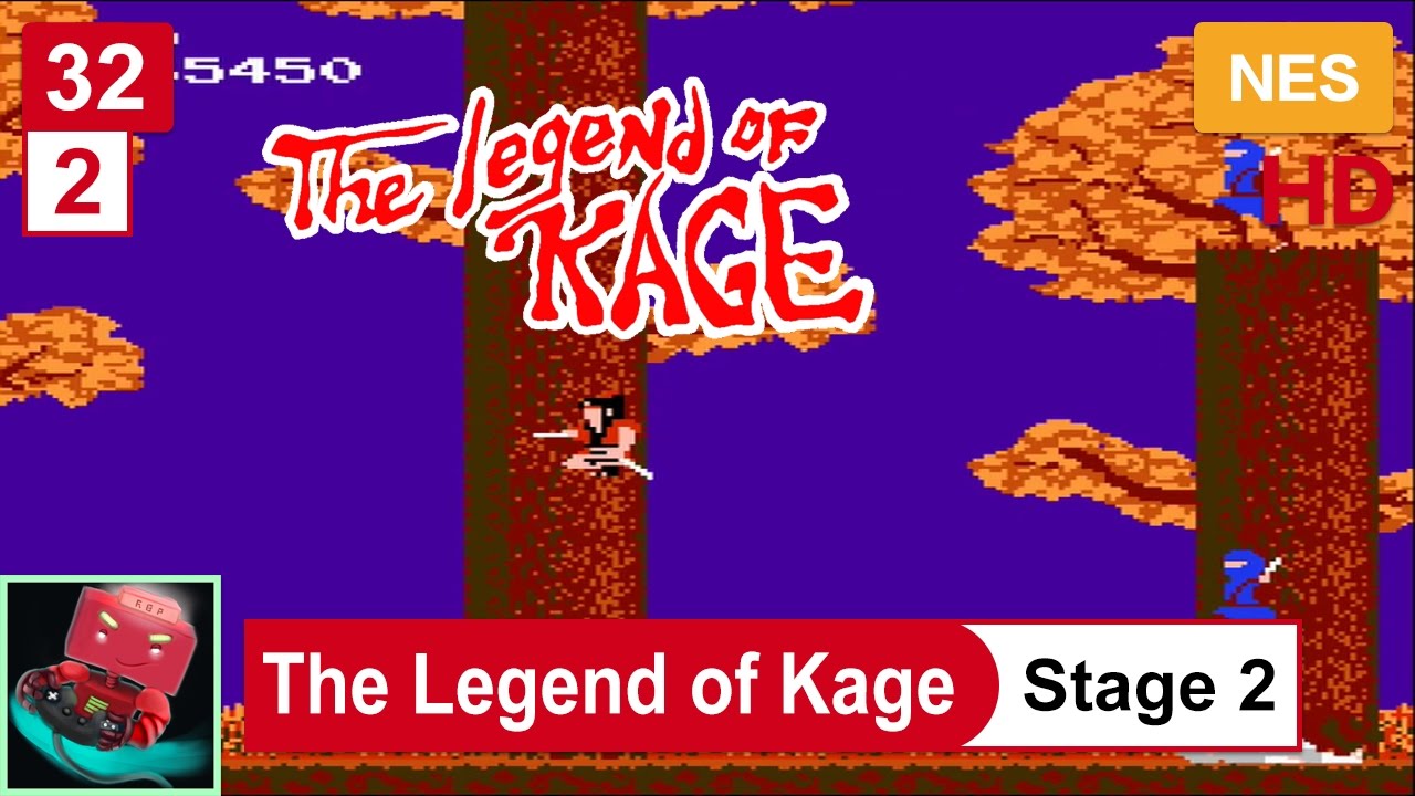 [The Legend of Kage] (NES) - Stage 2, 1080p Full HD - YouTube