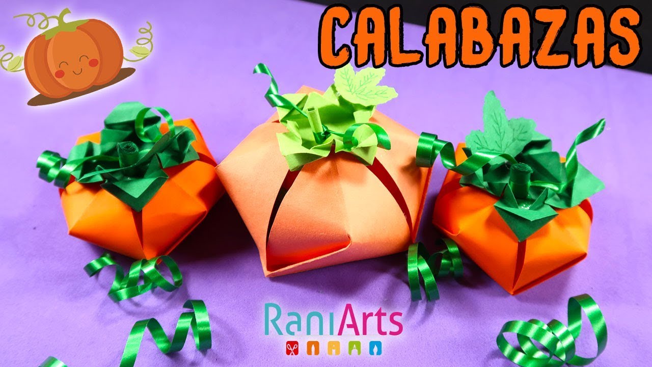 Calabazas Origami - DIY // Decoración Halloween - YouTube