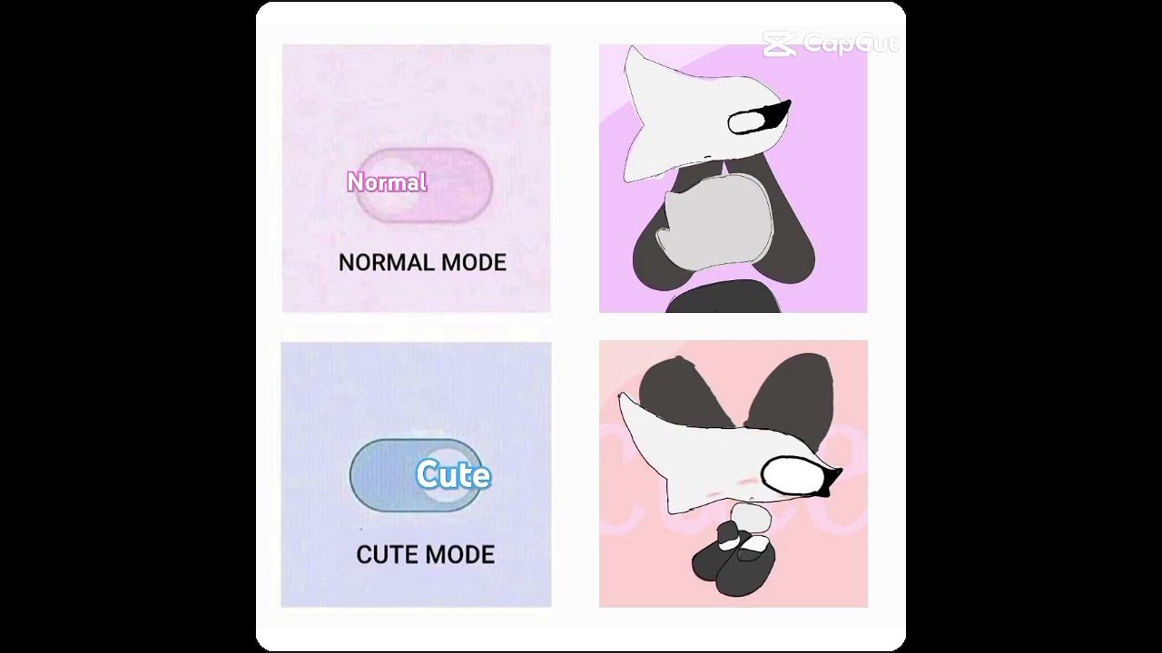 Normal mode vs cute mode - YouTube