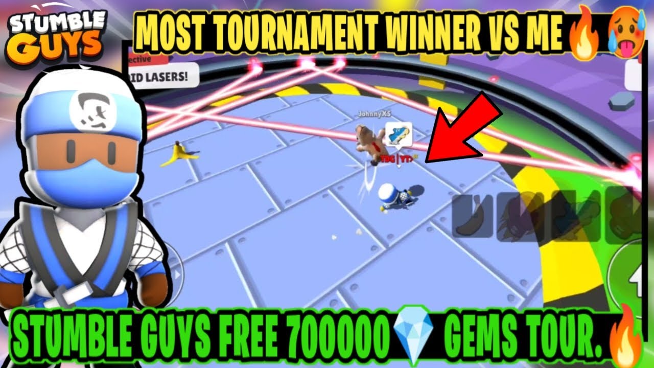 Most Tournament Winner vs Me🔥🥵 in Stumble Guys Free 700000💎 Gems ...