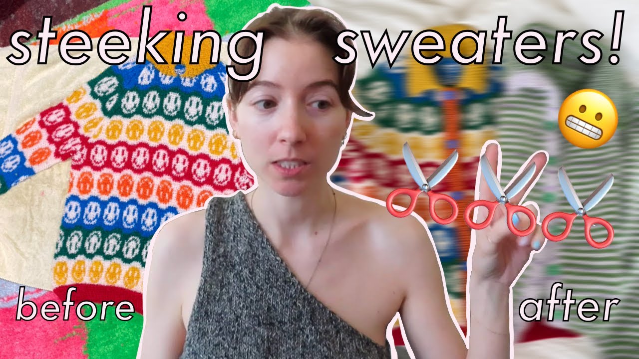 Cutting My Hand Knit Sweaters in Half and Turning Them into Cardigans ...