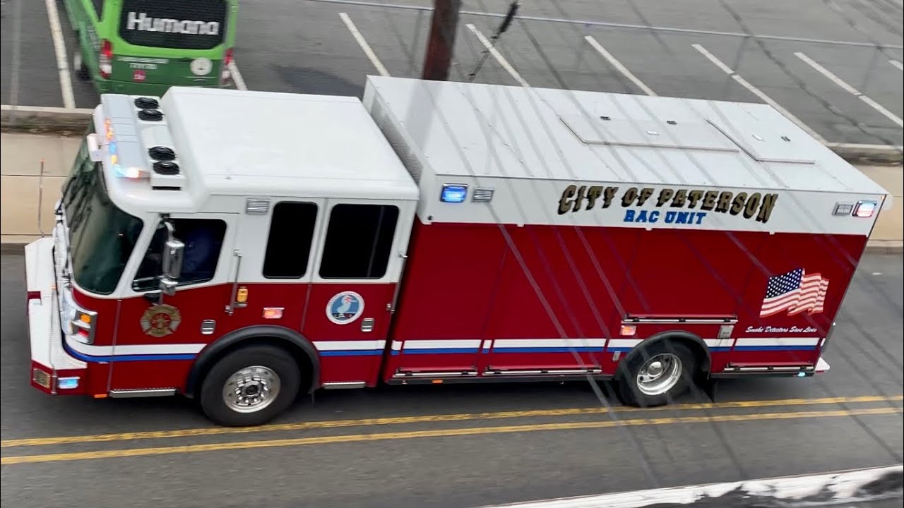 Paterson Fire Department Engine 7 & RAC Unit Responding 2-20-23 - YouTube