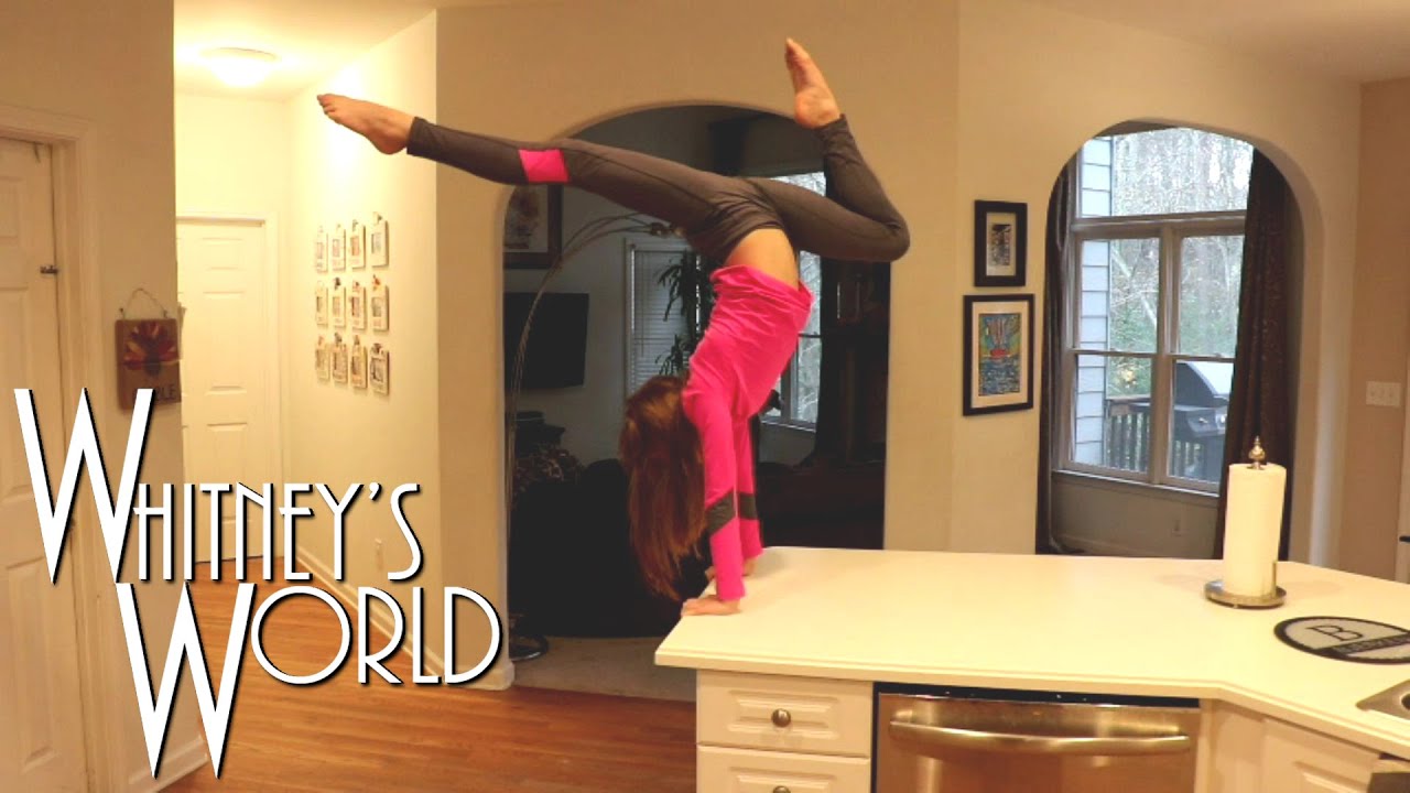 Press Handstands on the Kitchen Counter | Whitney's Kitchen Gymnastics ...