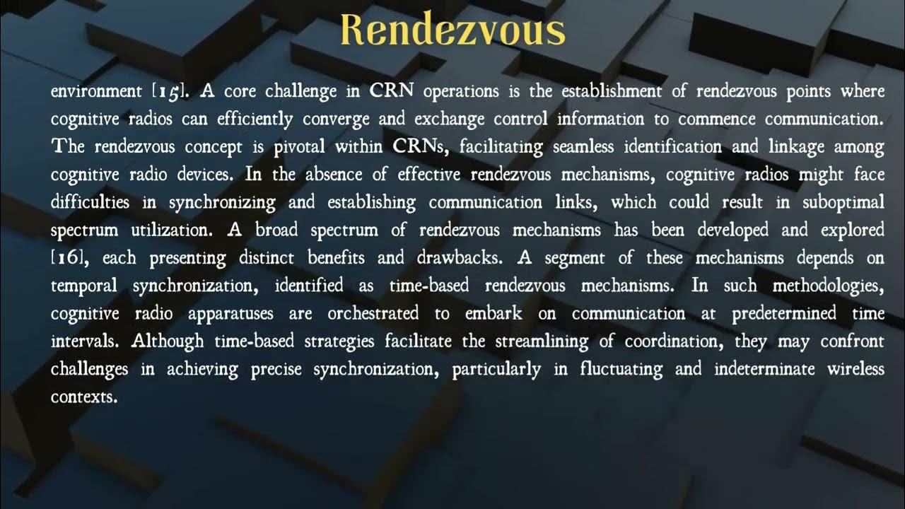Rendezvous Sequence Generation Algorithm for Cognitive Radio Networks in Post-Disaster Scenario ...