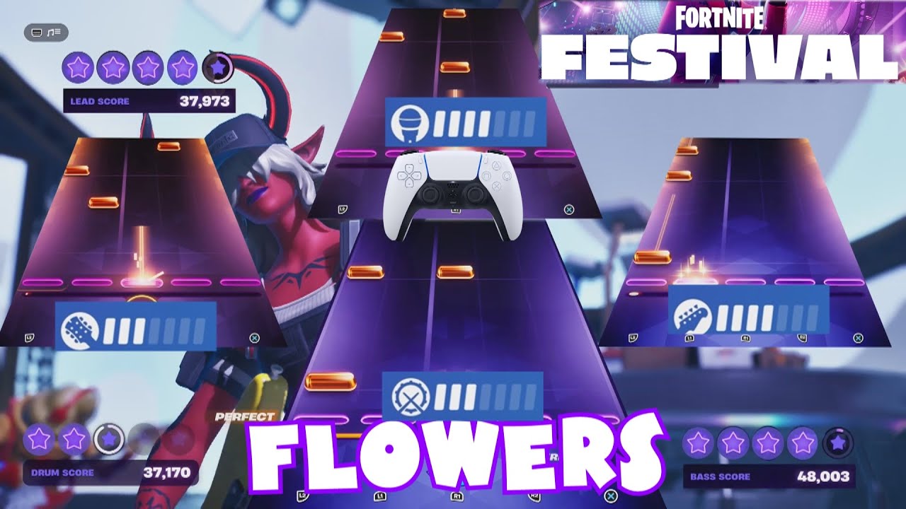 Flowers by Miley Cyrus - Fortnite Festival Expert Full Band (February ...