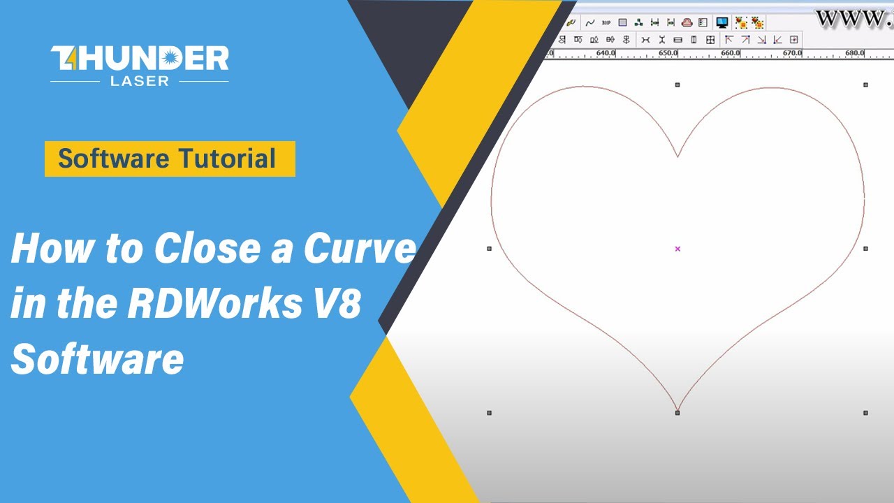 How to Close a Curve in the RDWorks V8 Software - YouTube