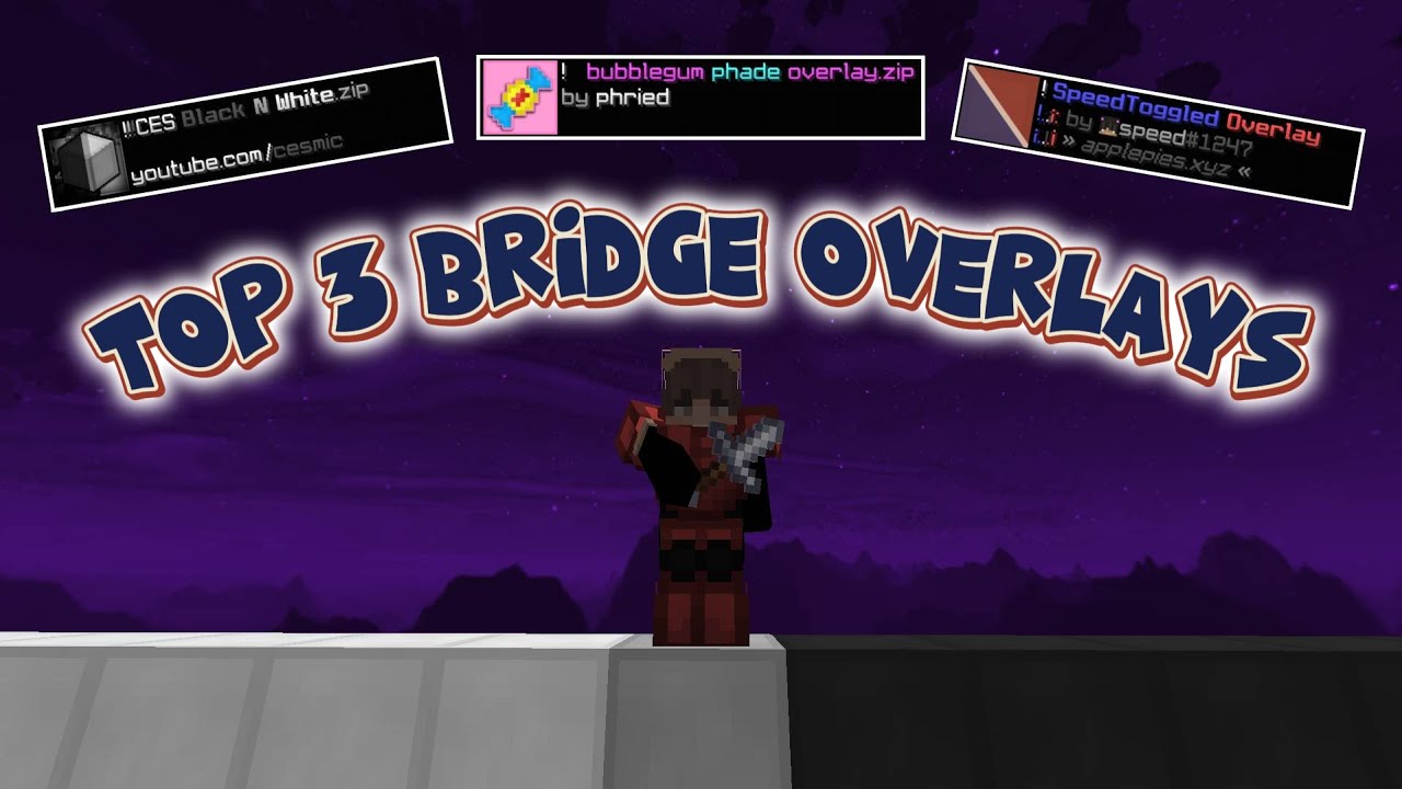 Top 3 Best Hypixel Bridge Overlays + Keyboard & Mouse ASMR | Minecraft ...