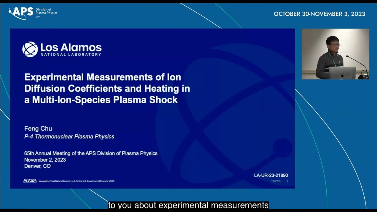 APS DPP 2023 Invited Talk by Dr. Feng Chu - YouTube