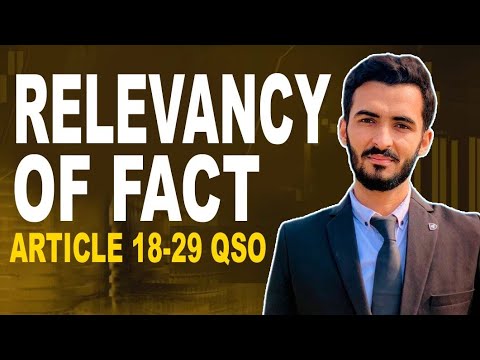 RELEVANCY OF FACT ARTICLE 18-29 QSO - YouTube