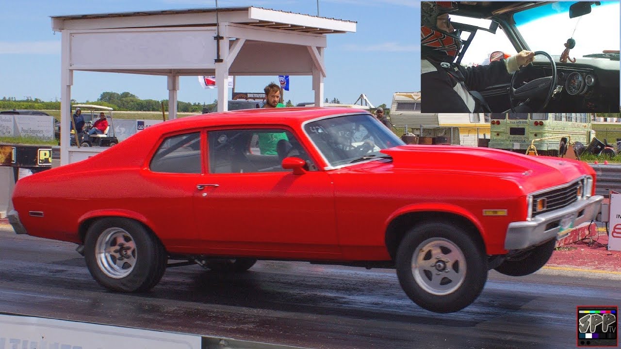 TWIN TURBO LS NOVA STREET CAR RUNS 9's on PUMP GAS! SBE TT 5.3 1/4 Mile ...