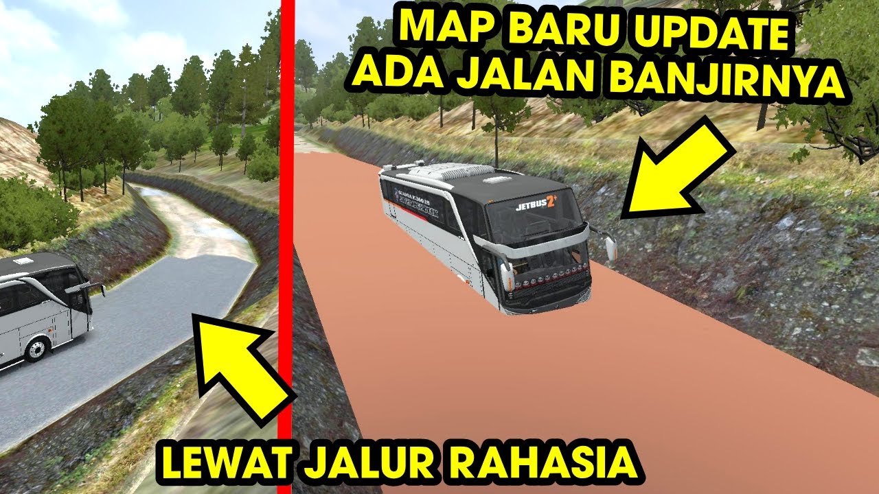 Ada Map Rahasia Yang Ada Banjir !! Update Map Tersembunyi BUSSID ...
