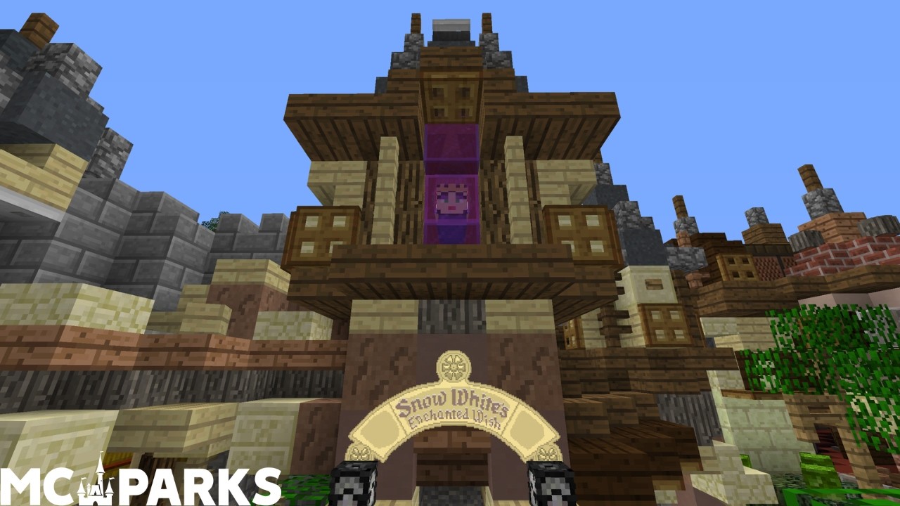 'Snow White's Enchanted Wish' (MCParks Minecraft Recreation) - YouTube