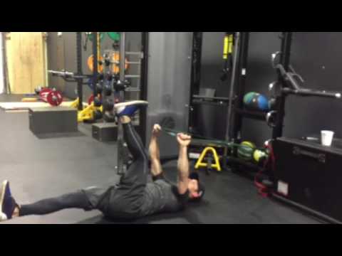 Supine alt leg lower w band - YouTube