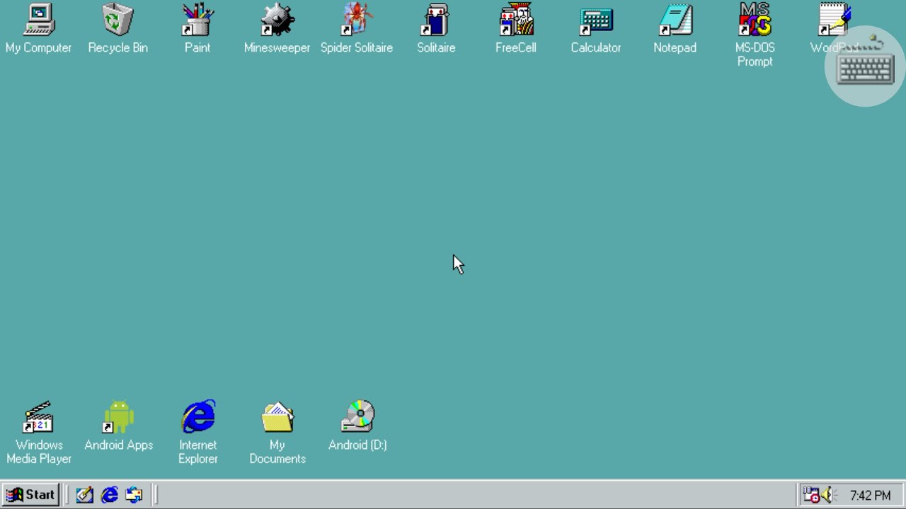 Browsing on some old Windows 98 app - YouTube