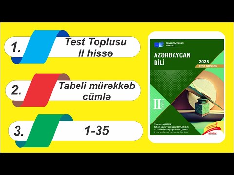 Tabeli mürəkkəb cümlə / DİM Test toplusu 2025 II hissə / Azərbaycan dili