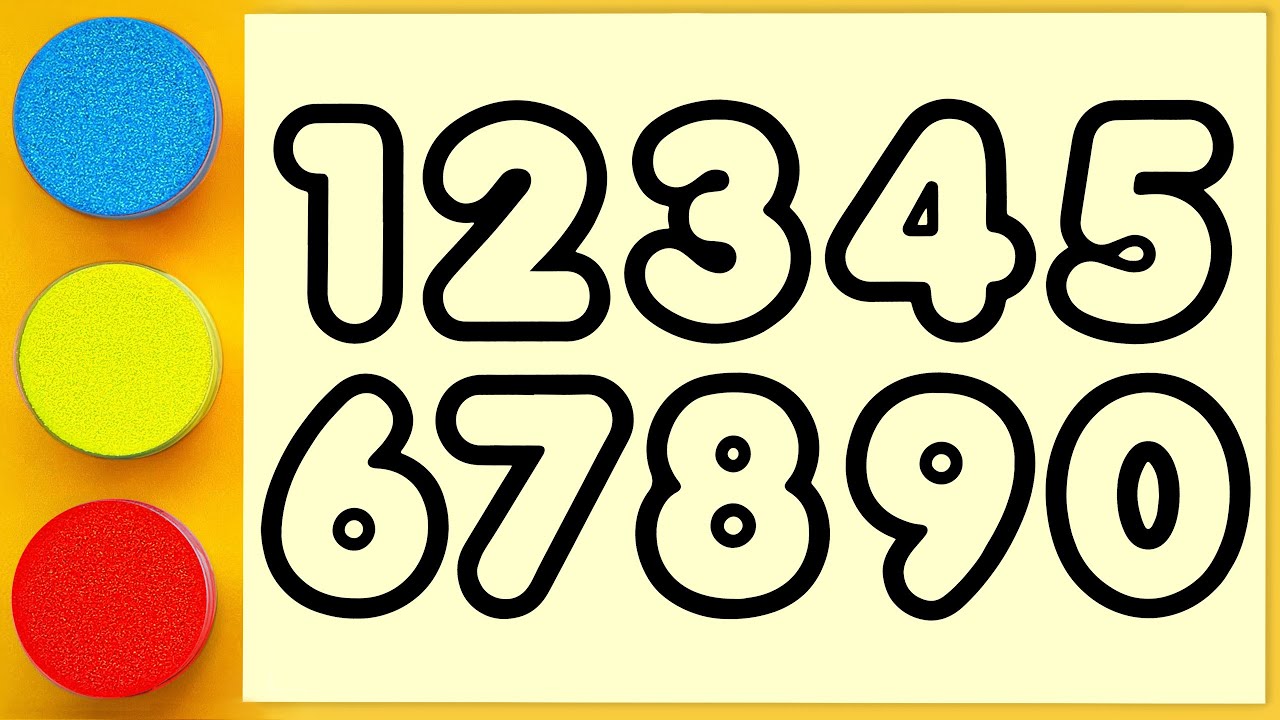 Learn Numbers & Colors with Sand Painting for Kids | Fun Drawing ...