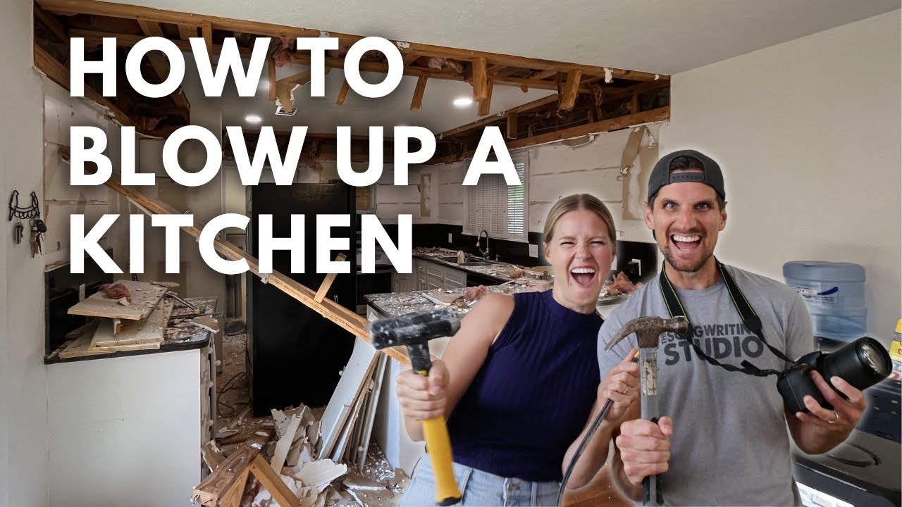 DIY Kitchen Makeover [Part 1: DEMO DAY!] // Extreme Kitchen Makeover ...