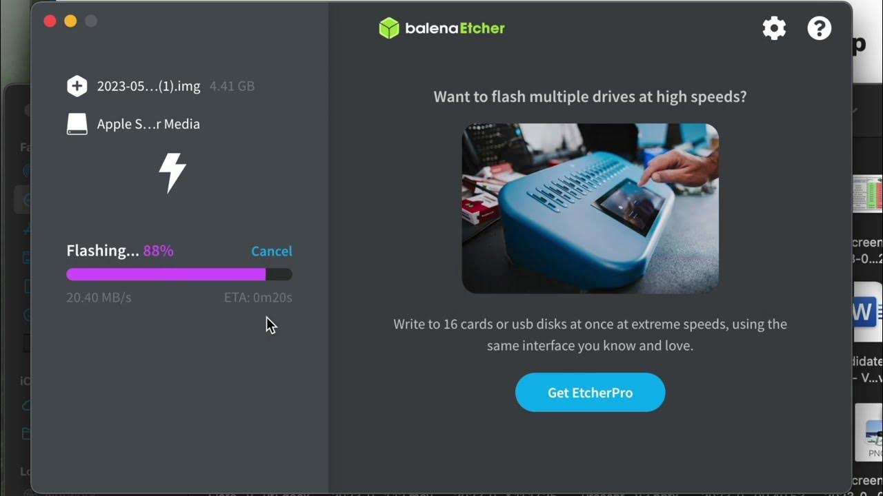 Flash Raspberry Pi OS using Balena etcher - full process - YouTube