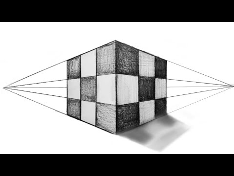 Çift noktalı Perspektif Çizimi | Karakalem perspektif çizimi