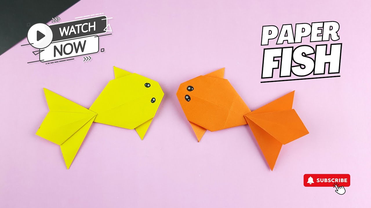 DIY ORIGAMI FISH || How to Fold a Paper Gold Fish step by step - YouTube