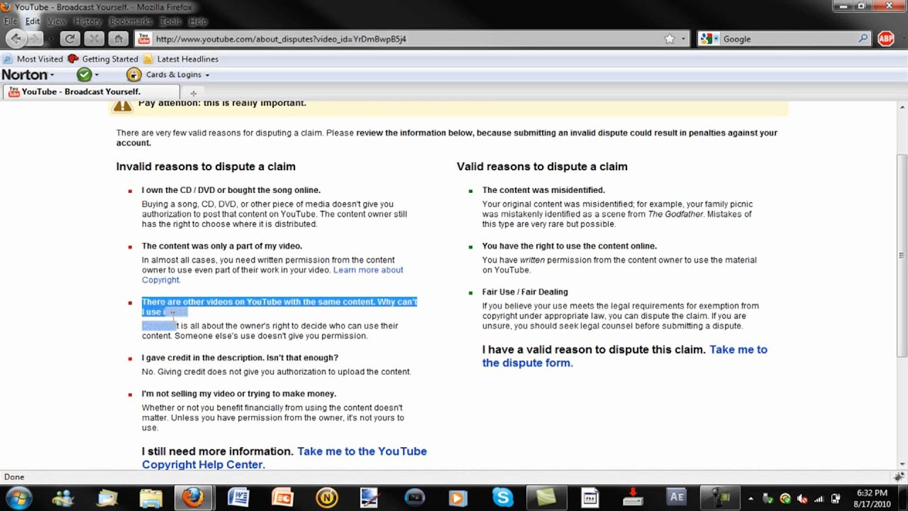 How to Dispute YouTube Copyright Claims and Get Your Video Back - YouTube