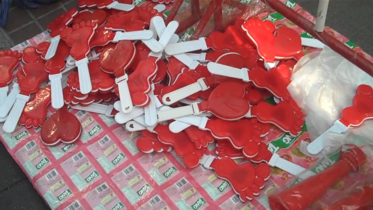 LIVE Red Shirt Merchandise Lining Streets - YouTube