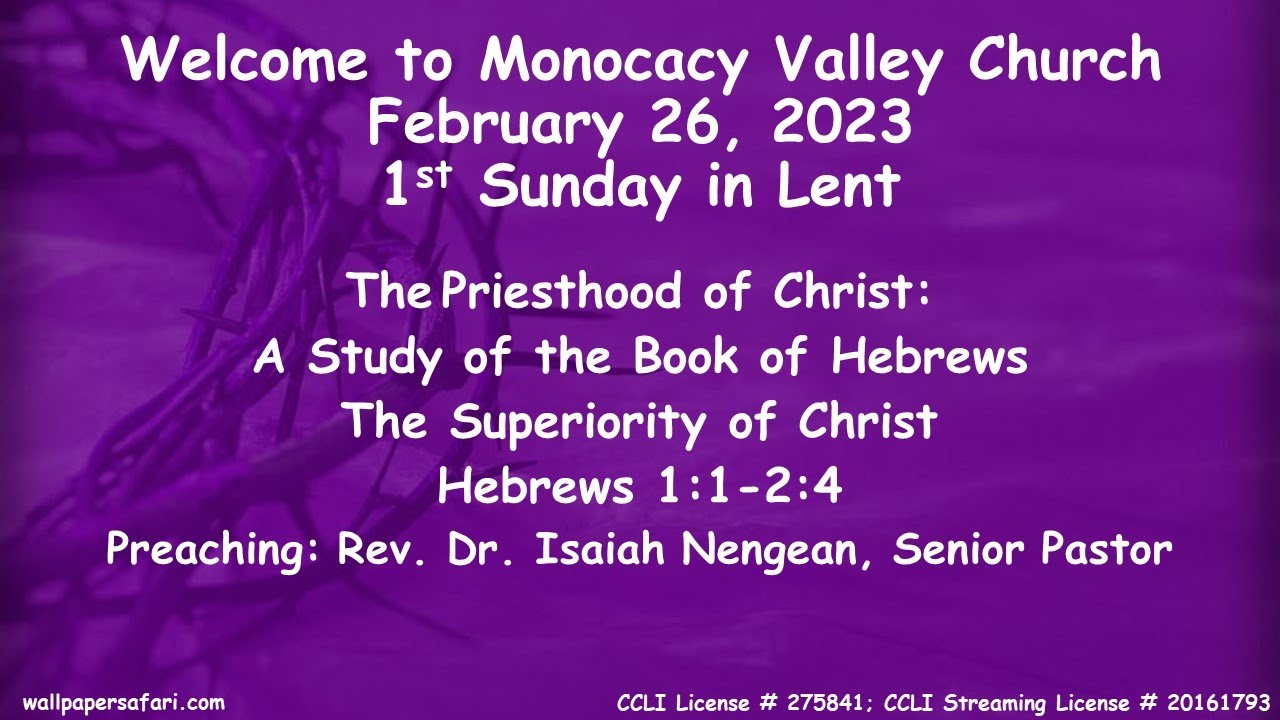 Monocacy Valley Church - February 26, 2023 - YouTube