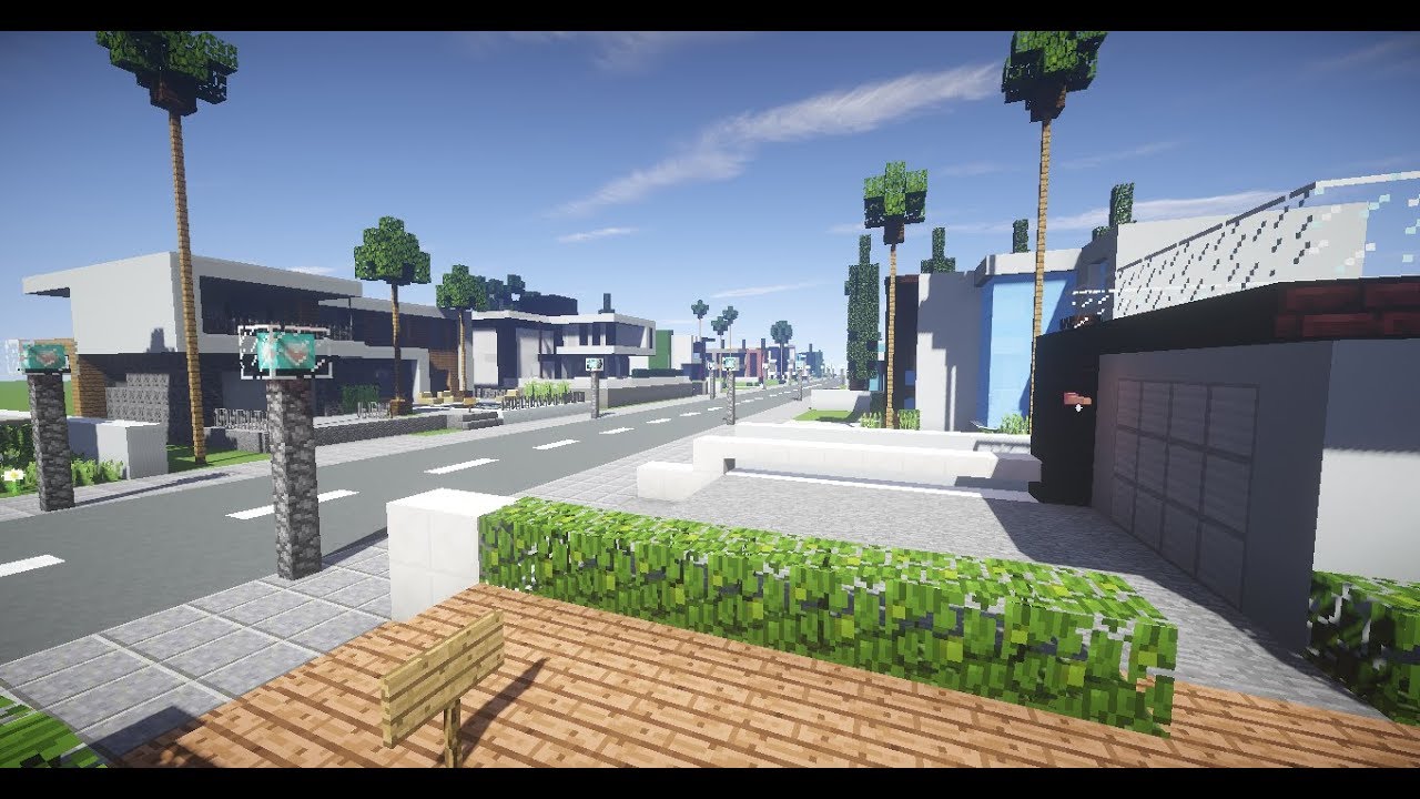 Minecraft - Modern Neighborhood - YouTube