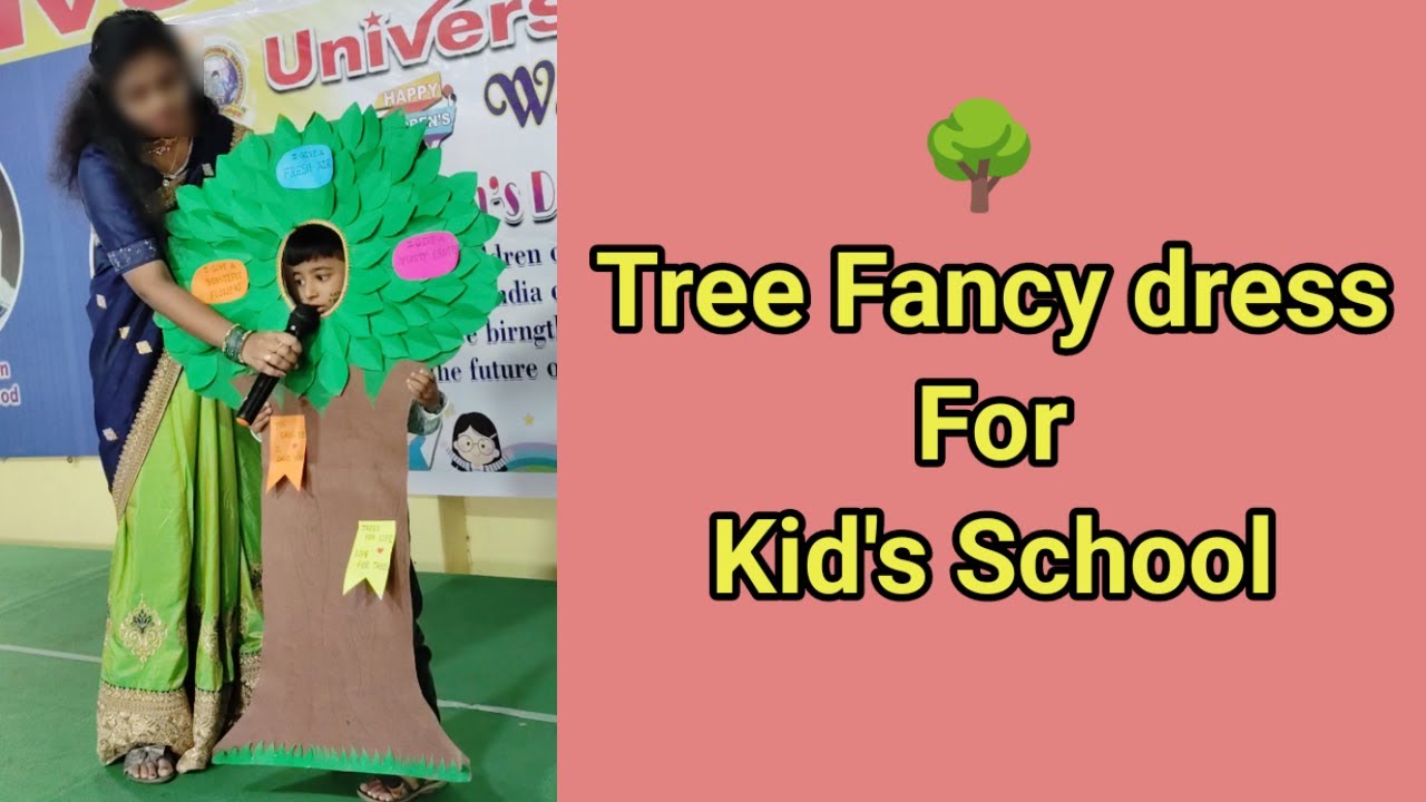 Tree fancy dress making - YouTube