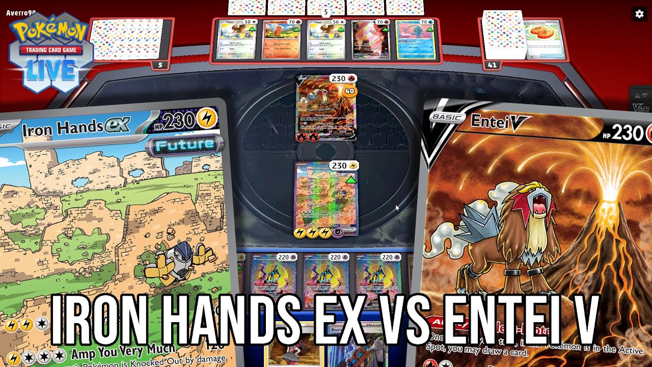 Iron Hands ex VS Entei V - Pokemon TCG Live Indonesia - YouTube