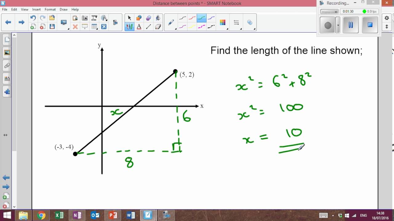 LHS Higher Mathematics - Straight Line 2 - Distance between points ...