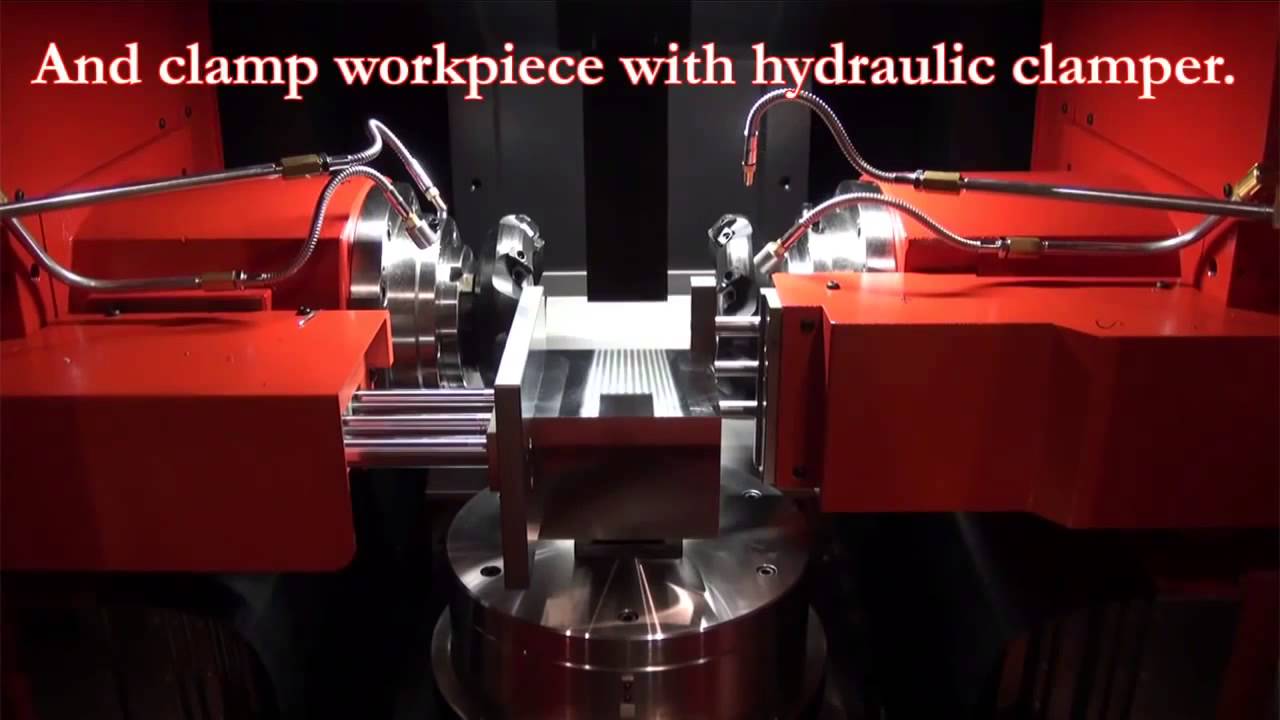 Amada THV430 Duplex Milling Machine - YouTube