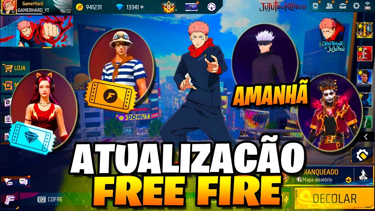 É AMANHÃ! A MAIOR ATUALIZAÇÃO DO FREE FIRE, OURO ROYALE, AVENTUREIRO 2. ...