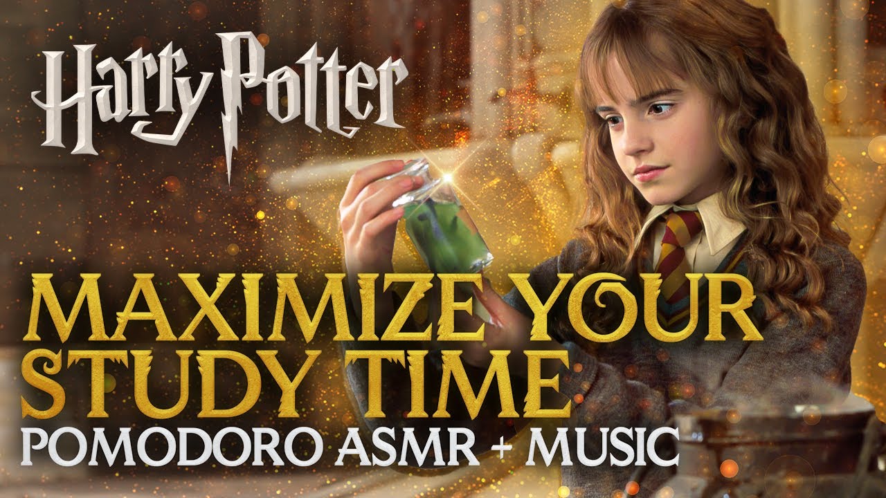 3h STUDY SESSION: WIZARDING RADIO + ASMR 🏰📻 Harry Potter Pomodoro Timer ...