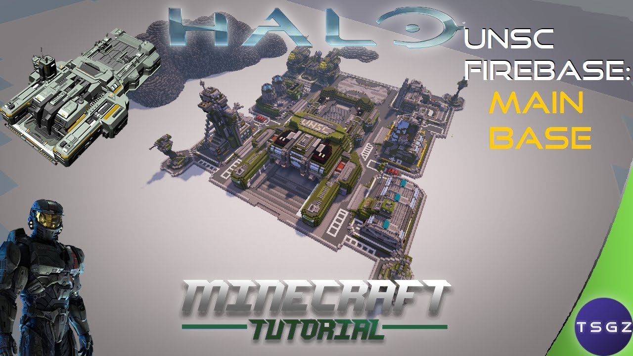 UNSC Firebase | Minecraft Halo tutorial (Part 2 - Main base) - YouTube