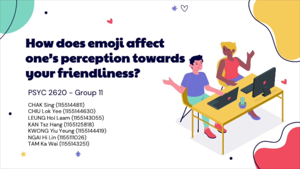 PSYC 2620 Group 11 Presentation: How does emoji affect one's perception ...