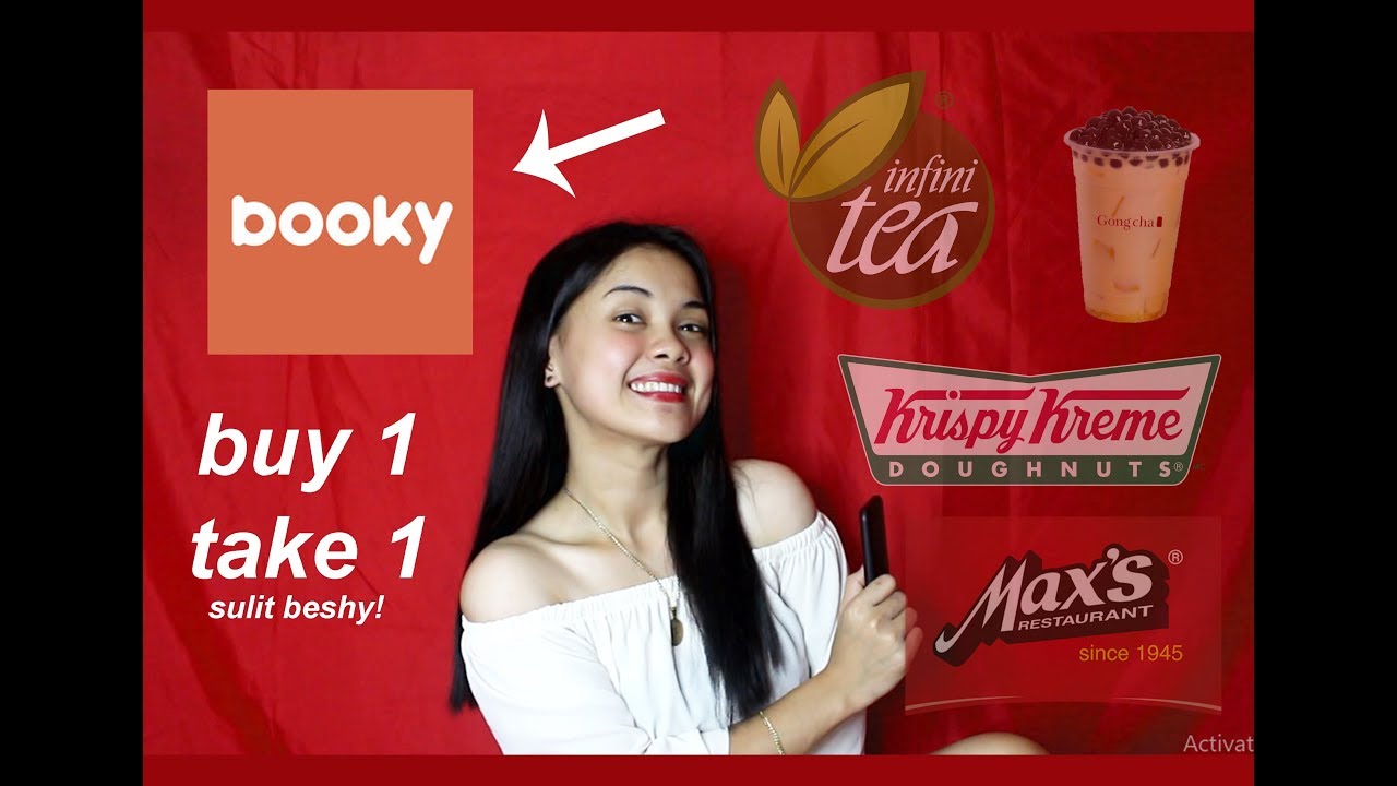 How to get Buy 1 take 1 using Booky app? (Milktea,Doughnuts&etc)-Vlog ...