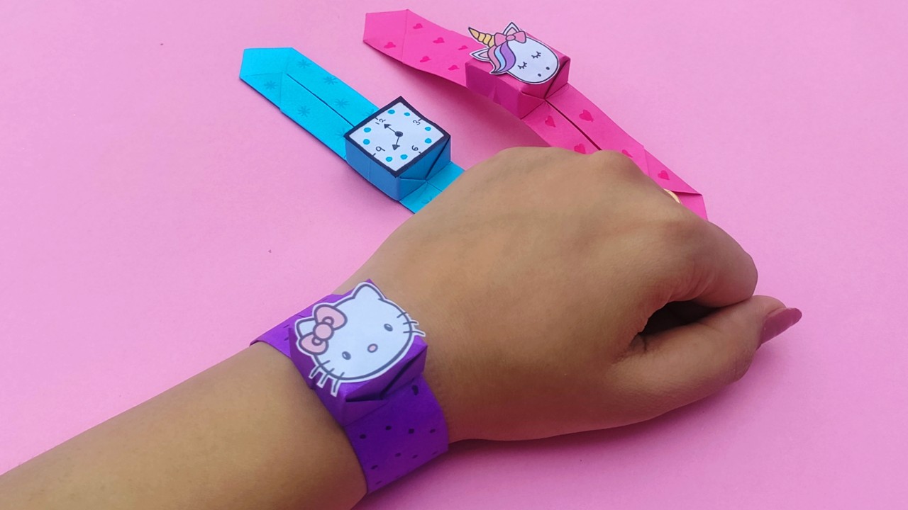 DIY | How to make an easy Origami Watch | Paper craft tutorial - YouTube