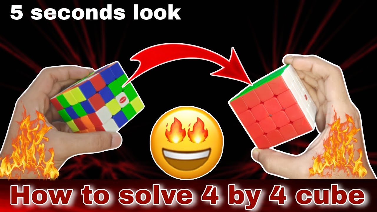 How to solve a 4 by 4 | full tutorial step by step | Just 5 seconds ...