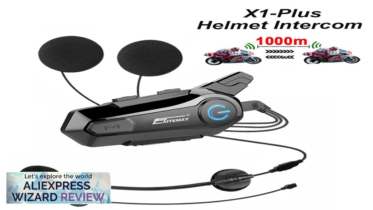 X1 Plus Motorcycle Helmet Intercom Headset Bluetooth Waterproof Moter ...