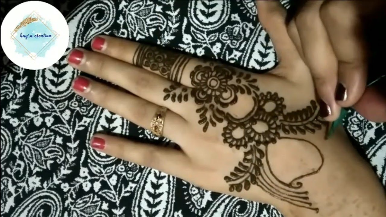 New pattern back hand mehedi design||Back hand beautiful mehedi||#1back ...