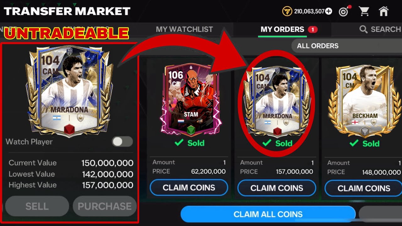 HOW TO SELL UNTRADEABLE PLAYERS IN FC MOBILE 25?! DO THIS! - YouTube